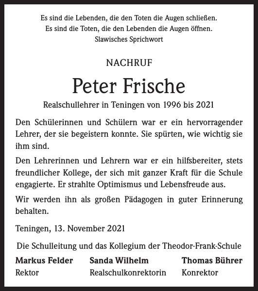 Nachruf Peter Efler | Nachruf auf Professor Dr. Peter Pantzer – VEJYCP
