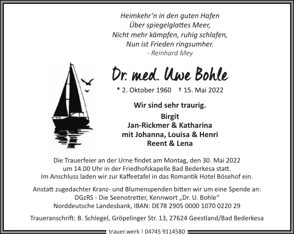 Birgit Jan-Rickmer Katharina Johanna Louisa Henri Reent Lena: Gedenken ...