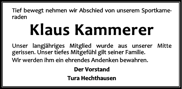 Klaus Kammerer: Gedenken : Cuxhavener Nachrichten