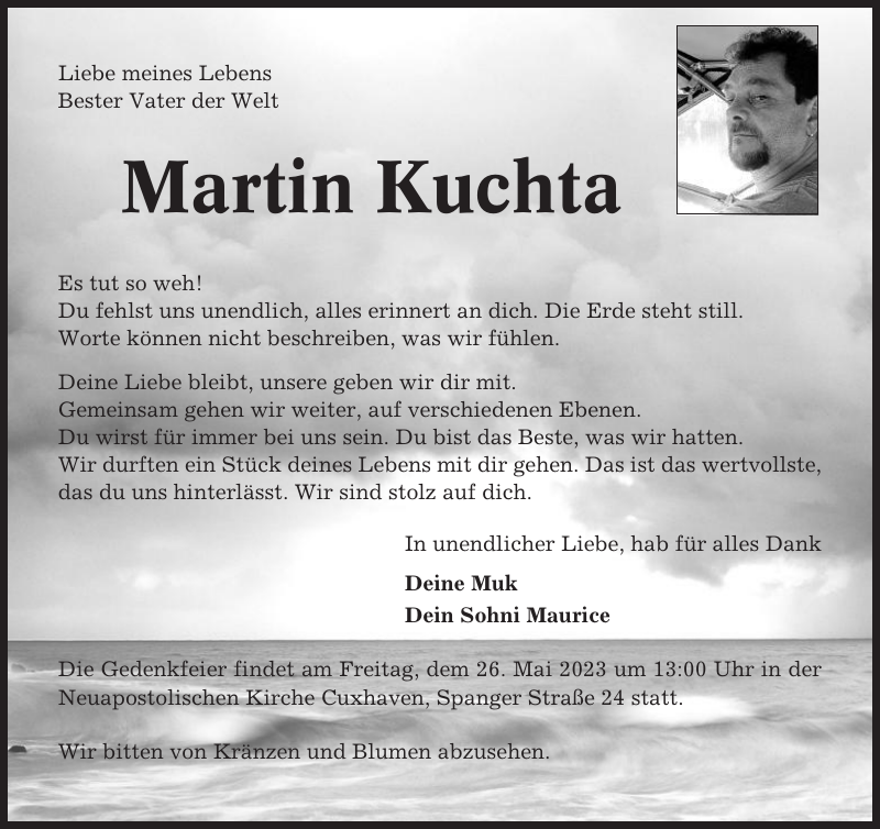 Martin Kuchta: Traueranzeige : Cuxhavener Nachrichten