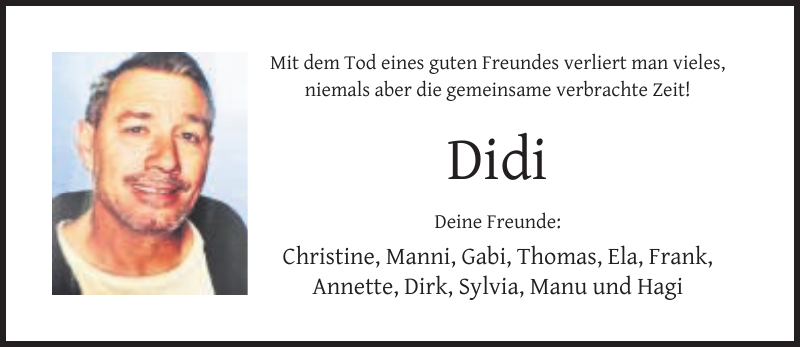 NR Dietfried Hannemüller: Traueranzeige : Remscheider General-Anzeiger