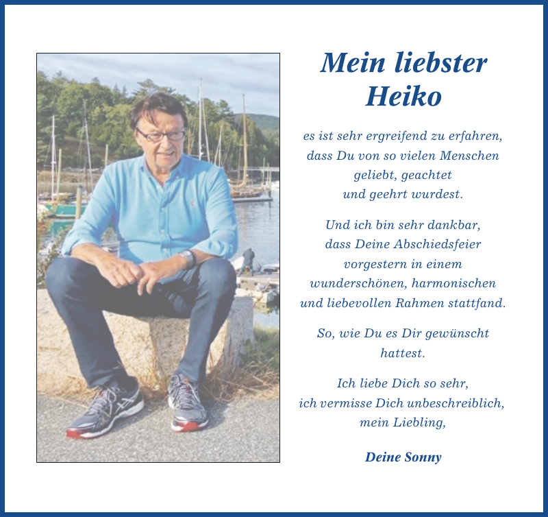 Heiko Viets: Danksagung : Cuxhavener Nachrichten